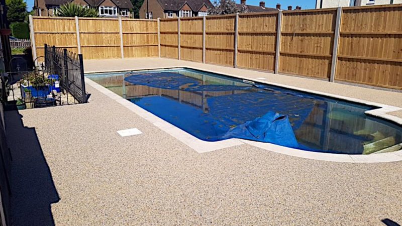 Resin Bound Stone Swimming Pool - Resin Driveways ARS
