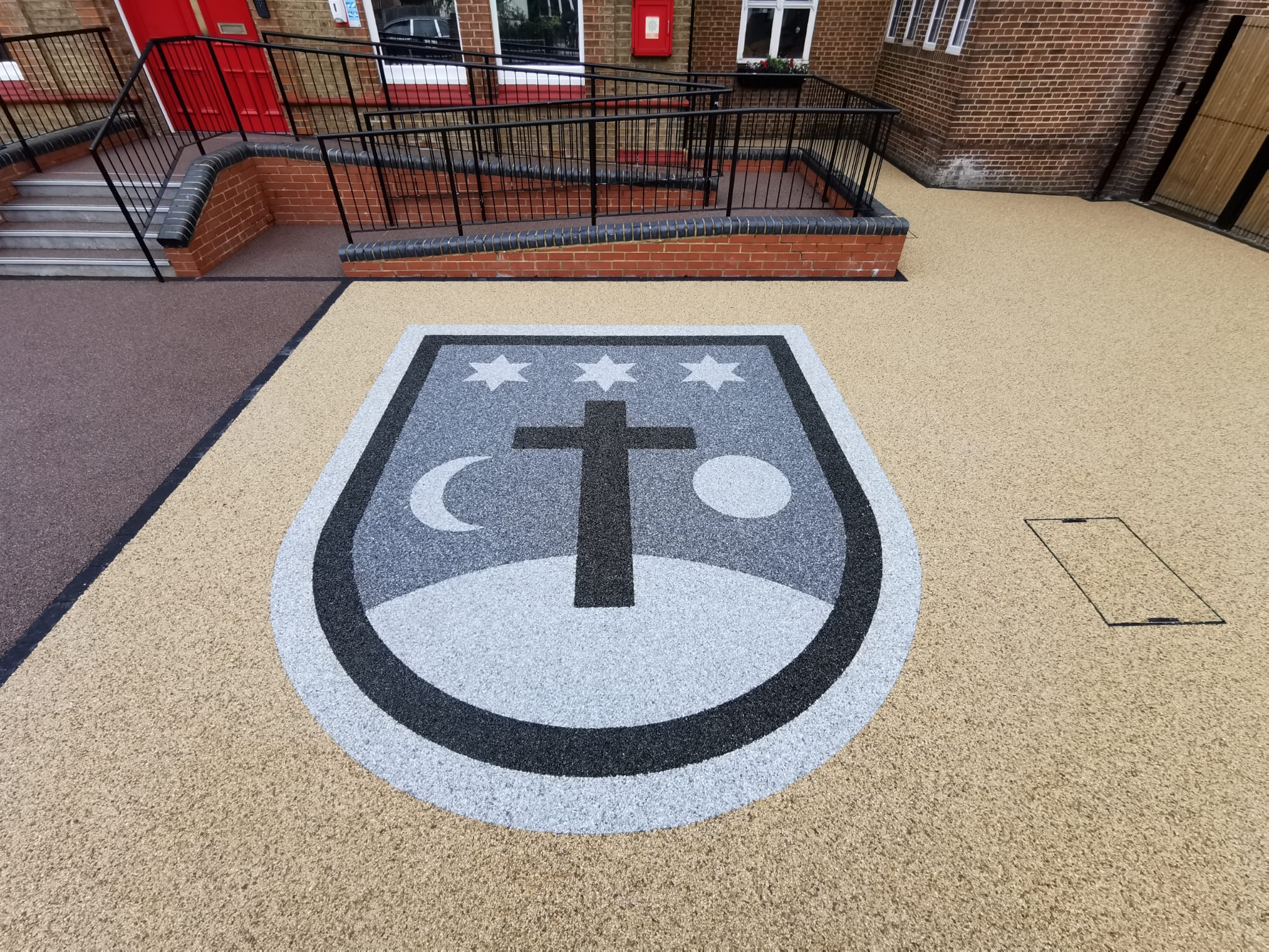 Stencils for logos on resin bound surfaces - Resin Driveways ARS